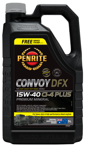 Penrite Diesel Fx Diesel 15W-40 Ci-4 Plus-Sl Engine Oil 5L - DFX005