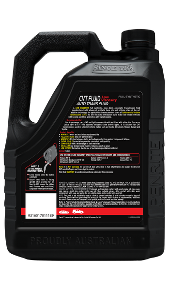 Penrite CVT Full Synthetic Low Viscosity Fluid 4L - CVTLOW004