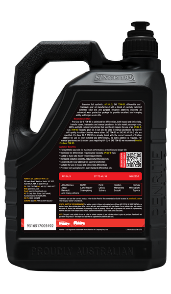 Penrite Pro Gear GL5 75W-85 Gear Oil 2.5L - PROGL50025