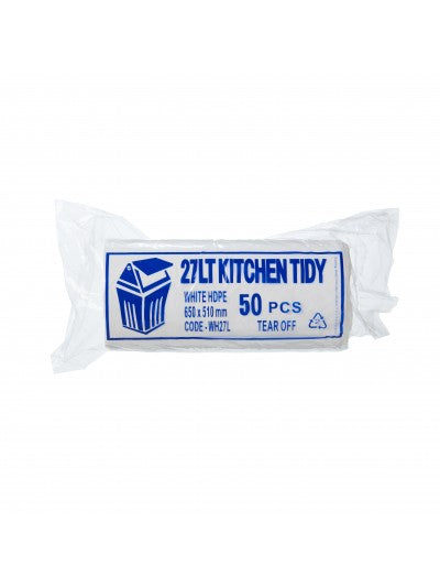 27L White Kitchen Tidy Bin Liner Roll (1000 bags)