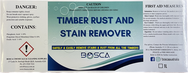Bosca Timber Rust And Stain Remover 1L
